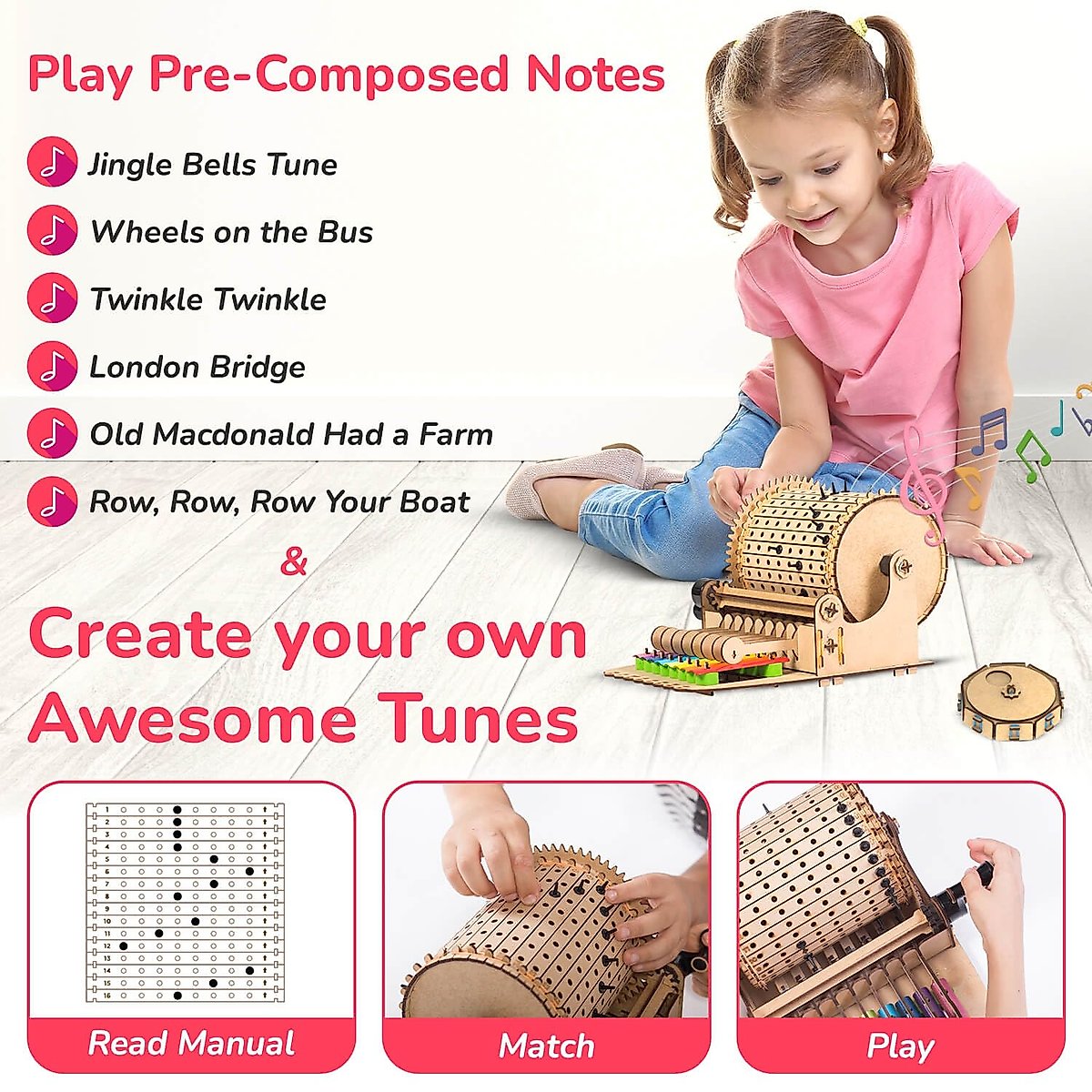 Smartivity Music Machine; Mechanical Action, Science, Engineering STEM and STEAM Building Kit for Kids Ages 8 and Up
