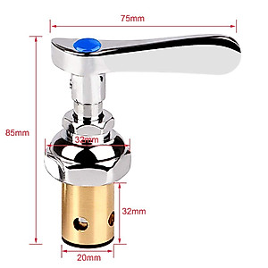 Brass Spindle Assembly for Eterna Valve Spool Replacement Cold Side Handle Stem Assembly Replacement Fits Most Commercial Faucet