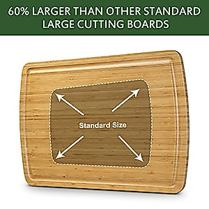 30x20 Bamboo Wood Cutting Board for Kitchen, Extra Large Cutting Board with Juice Groove, Over Sink Cutting Board, Stove Top Cover, Noodle Board Stove Cover