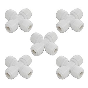 Quick Connect 3/8-Inch Criss-Cross OD Tube for Reverse Osmosis RO Water Filter Pack of 5
