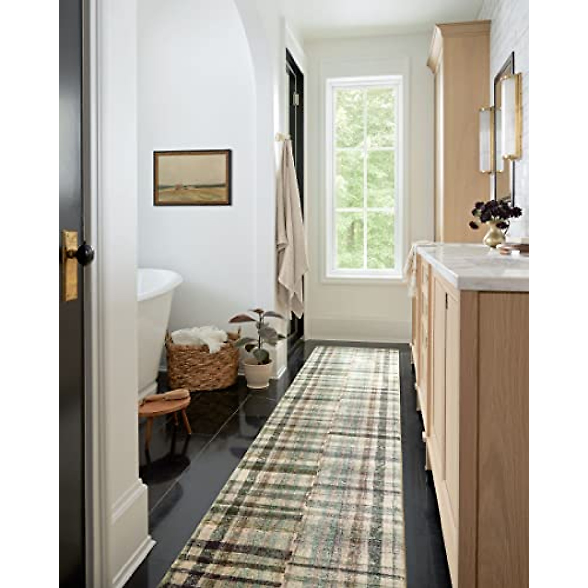 Loloi Chris Loves Julia x Humphrey Collection HUM-03 Forest/Multi, Contemporary 5'-0" x 7'-0" Area Rug feat. CloudPile™