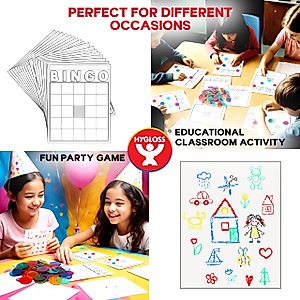 Hygloss Products Blank Bingo Cards, White, 36 Per Pack,HYG87130