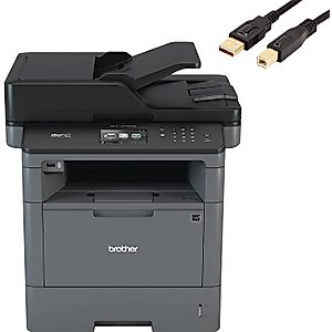 Brother MFC-L5705DW All-in-One Wireless Monochrome Laser Printer, Print Copy Scan Fax, Duplex (2-Sided), Ethernet, Hi-Speed USB 2.0, 42ppm, 1200x1200 dpi, 3.7" Touch LCD, PCM