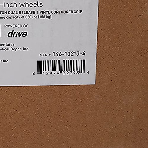 McKesson Folding Walkers with Wheels, Aluminum, 32 in to 39 in, 350 lbs Weight Capacity, 1 Count