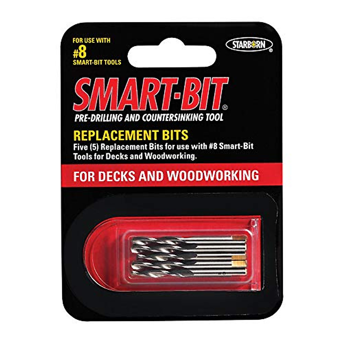 Replacement Bits For No 8 Trim Smart-Bit Pre-Drilling And Countersinking Tool (Item No BDA141)