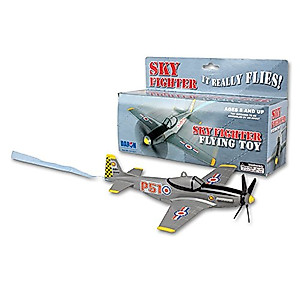 Daron Sky Fighter Flying Toy on a String , Grey