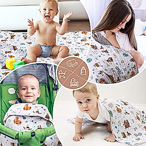 Baby Blanket - Cotton Crib Blankets for Toddlers, Soft Newborn Swaddle Receiving Blankets for Unisex Girls/Boys, Large Breathable Quilt, Nursing Cover and Kids Bed Blankets
