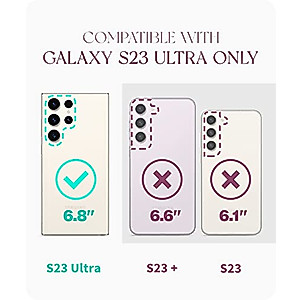 HORTUNE for Samsung Galaxy S23 Ultra Case with Slide Camera Cover, [Military Grade Drop Protection] Marble Phone Case Shockproof Stylish Slim Fit for S23 Ultra 6.8" 2023 (Starry/Green)