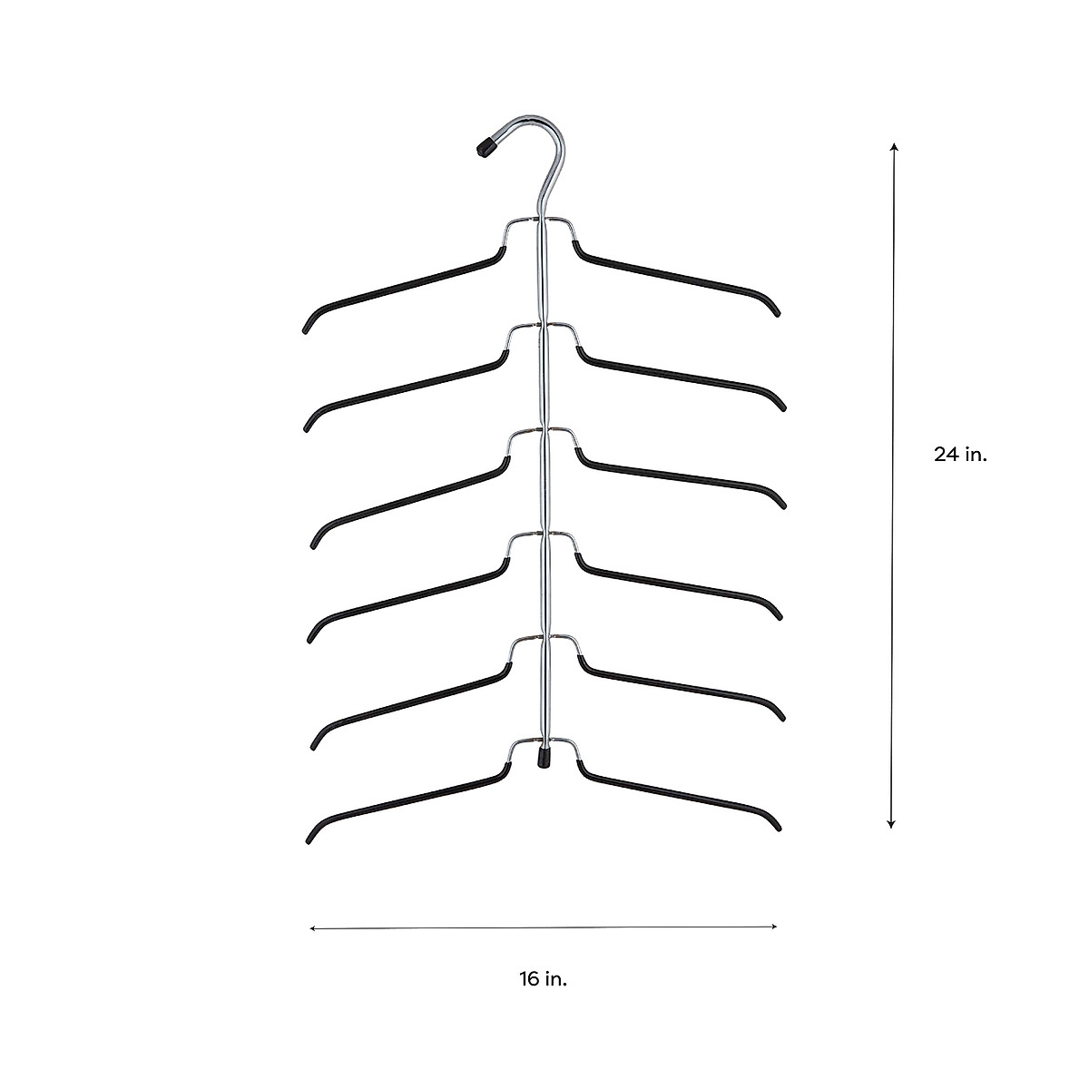 Organize It All 6 Tier Blouse Tree Hanger, Chrome