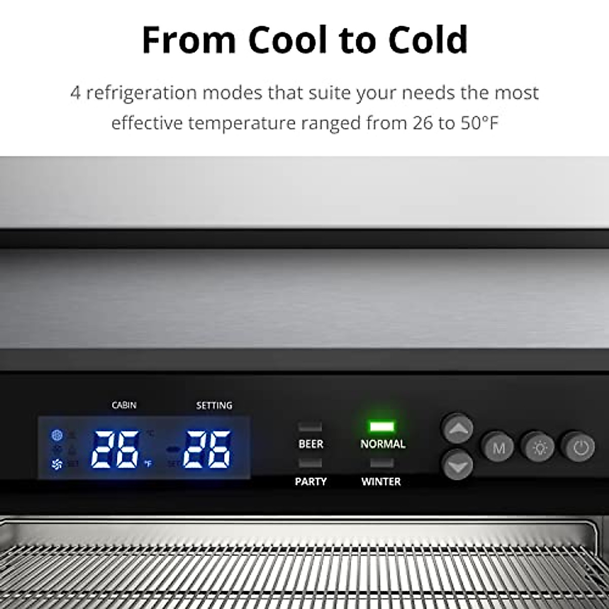 Frostronics 24 Inch 168 Cans Outdoor Beverage Refrigerator, 5.47 cu. ft. Built-in Beverage Cooler with Easy-Swap Reversible Door, 26°F Outdoor Beverage Fridge, SUS304, Lockable, ETL & NSF7 Certified