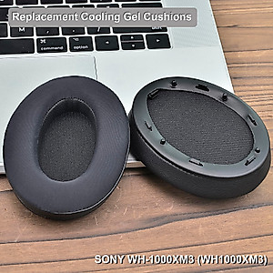 defean WH-1000XM3 Cooling Gel Ear Pads Replacement Cover Cushions Compatible with Sony WH-1000XM3 (WH1000XM3) Headphones
