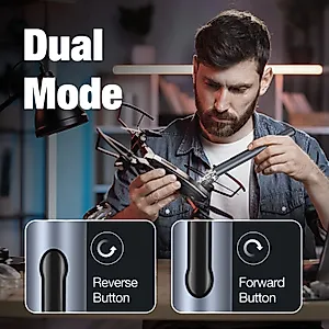 PKEY Mini Electric Screwdriver, All-in-One Precision Electric Screwdriver, 2 Torque with 28 Magnetic Precision Bits,LED Light & Dual Mode， Repair Tool Set for Phone Camera Laptop Watch