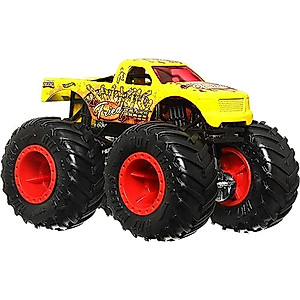 Hot Wheels Monster Trucks, 1:64 Scale Monster Trucks Toy Trucks, Set of 4, Giant Wheels, Favorite Characters and Cool Designs