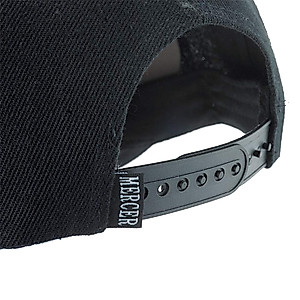 Mercer Culinary Unisex Adult Raised Black Logo Cap, Black W/Small Black Logo