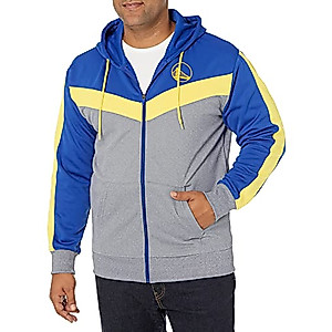 Ultra Game NBA Golden State Warriors Mens Soft Fleece Full Zip Jacket Hoodie, Team Color, Medium