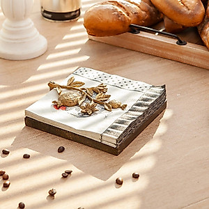 NIKKY HOME Vintage Wood Flat Napkin Holder