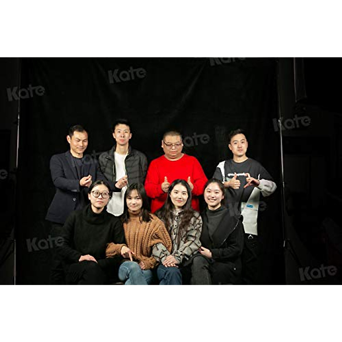 Kate 6ft×9ft Solid Black Backdrop Portrait Background for Photography Studio