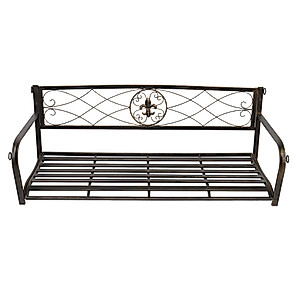 Outdoor Swing Chairs for Adults? Metal Porch Swing Stand with Antique Bronze Finish (72.24 X 50 X 71.25)" Hanging Swing Frame Set Heavy Duty Swing Chair Bench for Gardens & Yards (Swing Chair 1)