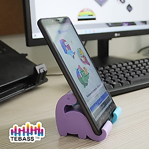 TEBASS Dinosaur Desk Accessories Phone Holder for Desk Dinosaur, Cute Phone Stand Set 5Pcs– Silicone Phone Stand – 5 Cute Dinosaur Birthday Party Supplies– No Plastic Packing – Cute Desk Accessories