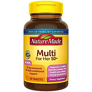 Nature Made Women's Multivitamin 50+ Tablets, 90 Count for Daily Nutritional Support
