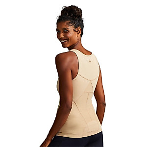 Tommie Copper for Women Lower Back Support Tank, Compression Shirt for Women with Lower Back Pain Relief, Lower Back Support Compression Tank, Nude M