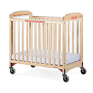 Foundations First Responder Evacuation Crib with Fixed-Side, Clearview, (Includes Evacuation Frame and Casters), Natural