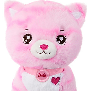 Barbie Stuffed Animals, Pink Kitten with Vet-Themed Purse Playset and 6 Accessories, Plush with Lights and Sounds, Doctor Pet Adventure