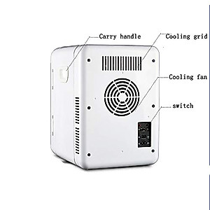 HOLPPO Mini Fridge 6 Liters Compact Portable Insulation Cabinet Mini Refrigerator for Bedroom, Office, Dormitory, Car-Great for Skin Care and Cosmetics