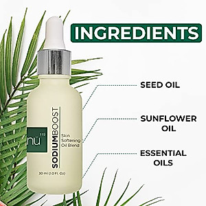 Best Moisturizer for Dry Skin on Feet & Body | Sodium Boost Softening Oil | Natural Skincare Products for Women Men & Teens with Itchy Sensitive Combination Skin | Add to Bathtub Routine or Foot Spa