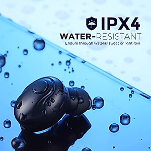 Redzeo EM16 Bluetooth Earpiece, Bluetooth Earbuds 5.0, Single Wireless Earphone w/Upgraded CVC8.0 Noise Reduction for Work,IPX4 Waterproof, Bluetooth Headset Hands-Free for Phones/PC Black 52161554