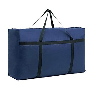 JMMBY Thickened Extra Large Storage Bag with Zippers & Carrying Handles,28 gallon,Moving Bags for household or travel.Waterproof fabric (1 Pack)