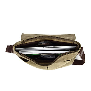 Sechunk Canvas Small Messenger Bag Shoulder bag Cross body bag for men boy