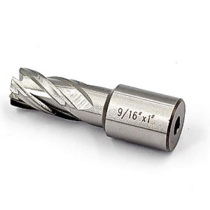 Annular Cutter JESTUOUS 3/4 Inch Weldon Shank 9/16 Cutting Diameter 1 Cutting Depth with Two-Flat HSS Kit for Magnetic Drill Press,1 Piece