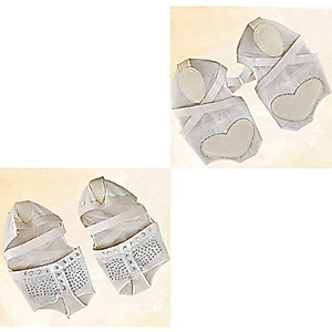 Calcifer White/Black Belly/Ballet Dance Socks Dance Toe Pad Practice Shoes foot thong Protection (Black, XL)