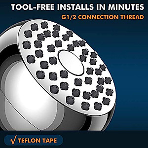 High Pressure Shower Head, 3 Inch Showerhead (Silver)