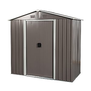 YESUNEED 8ft x 4ft Outdoor Metal Storage Shed Lockable Metal Garden Shed for Backyard Outdoor Patio