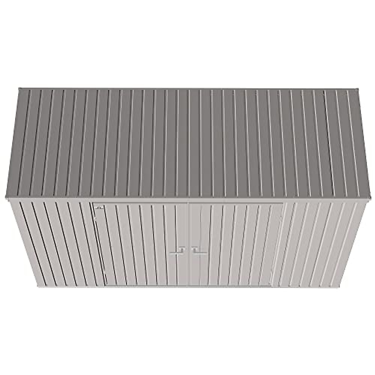 Arrow Shed Elite 10' x 4' Outdoor Lockable Steel Storage Shed Building with Pent Roof, Cool Grey