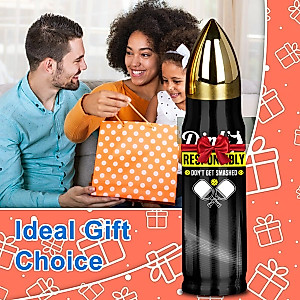 NAMRIST Dink Responsibly Pickleball Bullet Tumbler 17oz Stainless Steel Vacuum Insulated Sports Tumblers Double Wall Women Men Travel Cup Gifts for Dad Husband Boyfriends