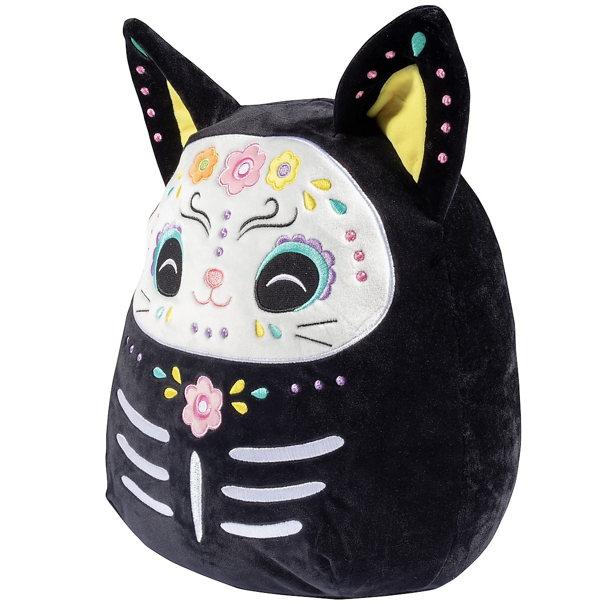 Squishmallows Original 12-Inch Zelina Day of The Dead Cat - Official Jazwares Plush - Collectible Soft & Squishy Kitty Stuffed Animal Toy - Add to Your Squad - Gift for Kids, Girls & Boys