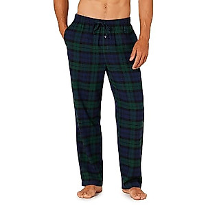 Amazon Essentials Men's Flannel Pajama Pant (Available in Big & Tall), Dark Green Navy Blackwatch Plaid, Medium