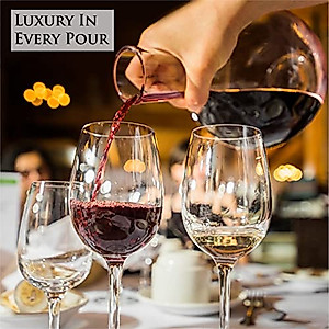 Culinaire Crystal Glass Wine Decanter White and Red Wine Decanter Artisan Wine Decanter Wine Aerator or Carafe Wine Gifts for Wine Lovers 1200ml