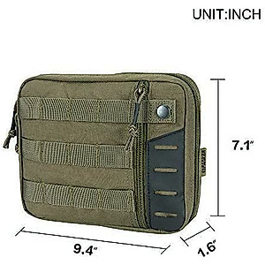 EXCELLENT ELITE SPANKER Molle Admin Pouch Tactical EDC Tool Pouch Military Nylon Holder Modular Utility Organizer Bag(Ranger Green)