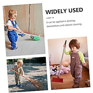 ORFOFE 2 Sets Household Supplies Desktop Sweep Broom Keyboard Brush Floor Broom Dustpan Mini Hand Broom Mini Cleaning Brush Keyboard Duster Mini Broom para Limpiar Mini Brush Blue