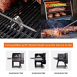 4 Pack Replacement Meat Probe for Masterbuilt Gravity Series 560/800/1050 XL Digital Charcoal Grill + Smoker, 9004190170 Accessories Temperature Probe, with Probe Grommet and Grills Clips