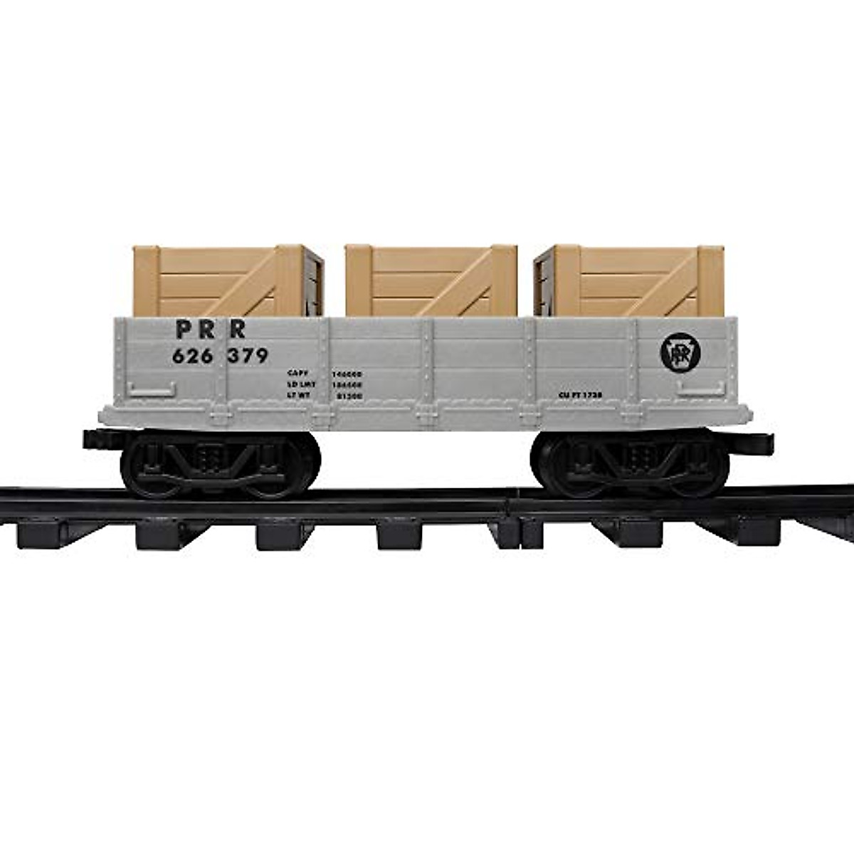 Lionel Battery-Operated Pennsylvania Flyer Freight Toy Train Set with Locomotive, Train Cars, Track & Remote with Authentic Train Sounds, & Lights for Kids 4+