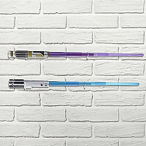 Lightsaber Rack Wall-Mounted Lightsaber Rack Transparent Acrylic Light Saber Display Holder for Force FX Lightsabers (1 pair transparent)