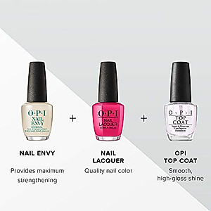 OPI Nail Strengthener, Nail Envy Nail Strengthener Treatment, Nail Treatments, 0.5 fl oz, OPI ProSpa Collection, Manicure Nail & Cuticle Oil and Skin Care Essentials