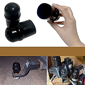 RV Trailer Hitch Ball Cover, Waterproof Heavy Duty Towball Protect Cap for Trucks, Boat, Caravan (2inch Dia), Black, 2 Inch (54343)