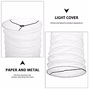 LALAFINA Lamp Shades Paper Floor Lamp Shade, Nordic Style Standing Lampshade Rice Paper Lamp Cover Floor Lamp Shade for Home Bedside Floor Lamp Small Lamp Shades