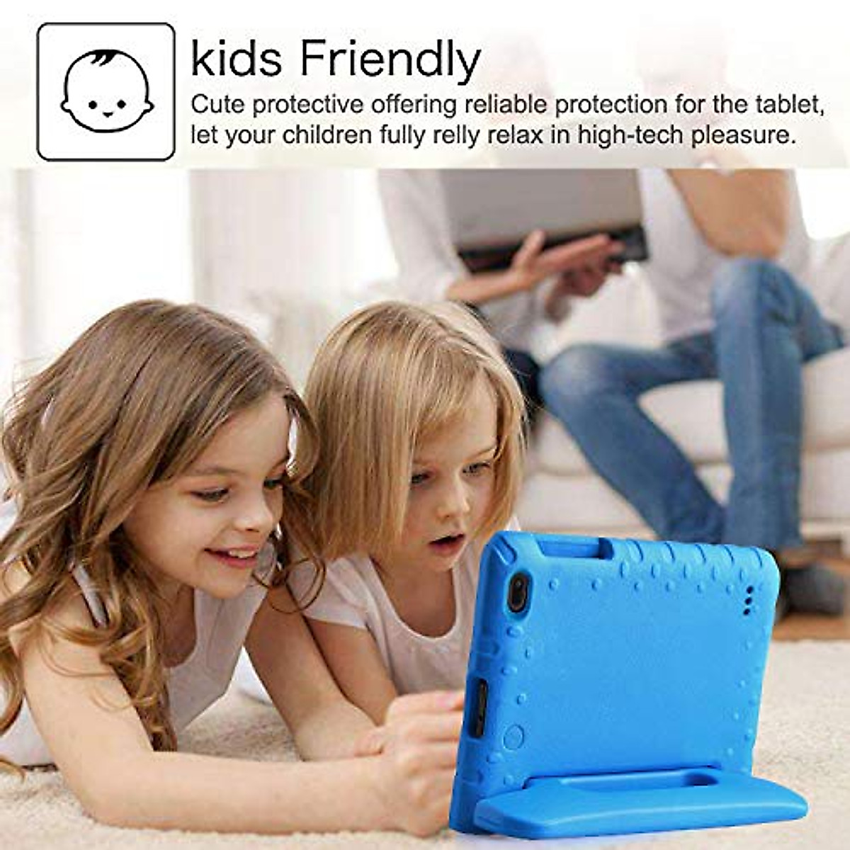 TIRIN Walmart Onn 8 Inch Tablet Case, Light Weight Shockproof Handle Friendly Convertible Stand Kids Case for Walmart Onn 8 inch Android Tablet 2019 Release Model ONA19TB002 NOT for 2020 Gen 2 - Blue